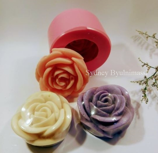 Handmade Soap Mould Simple Rose (MH214) - Sydney Byulnimassi Soap Mould ...